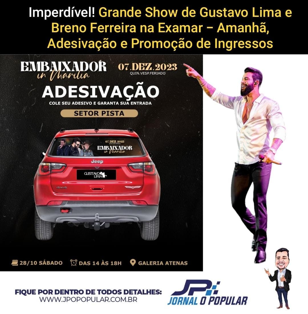 Quer ganhar um ingresso para o show do Gustavo Lima em Marília? Não ...